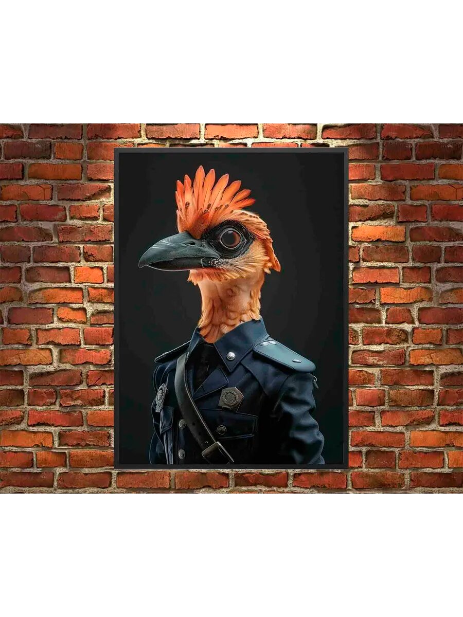 Птица-полицейский удод 4, Плакат 30x42см