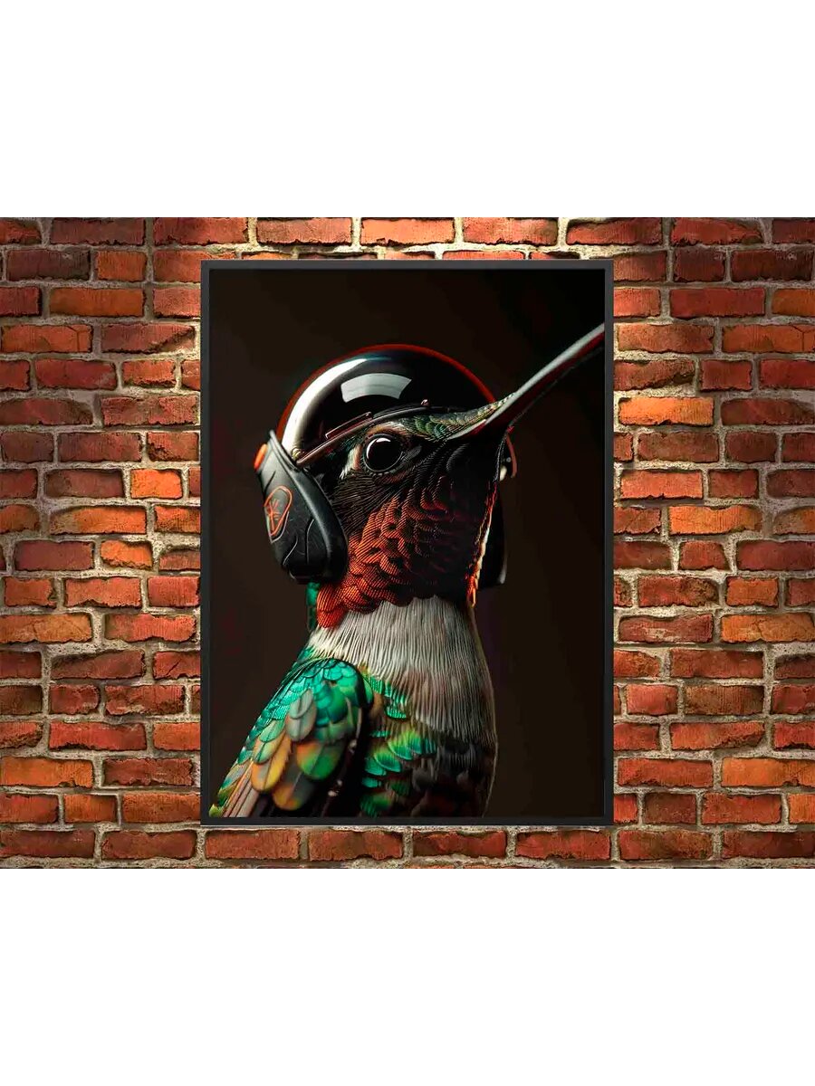 Конструктор птиц-колибри 2, Плакат 30x42см