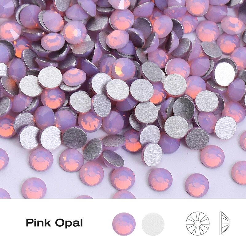 Стразы QIAO SS4-SS30 опаловая серия SS20-1440Pcs, Pink Opal