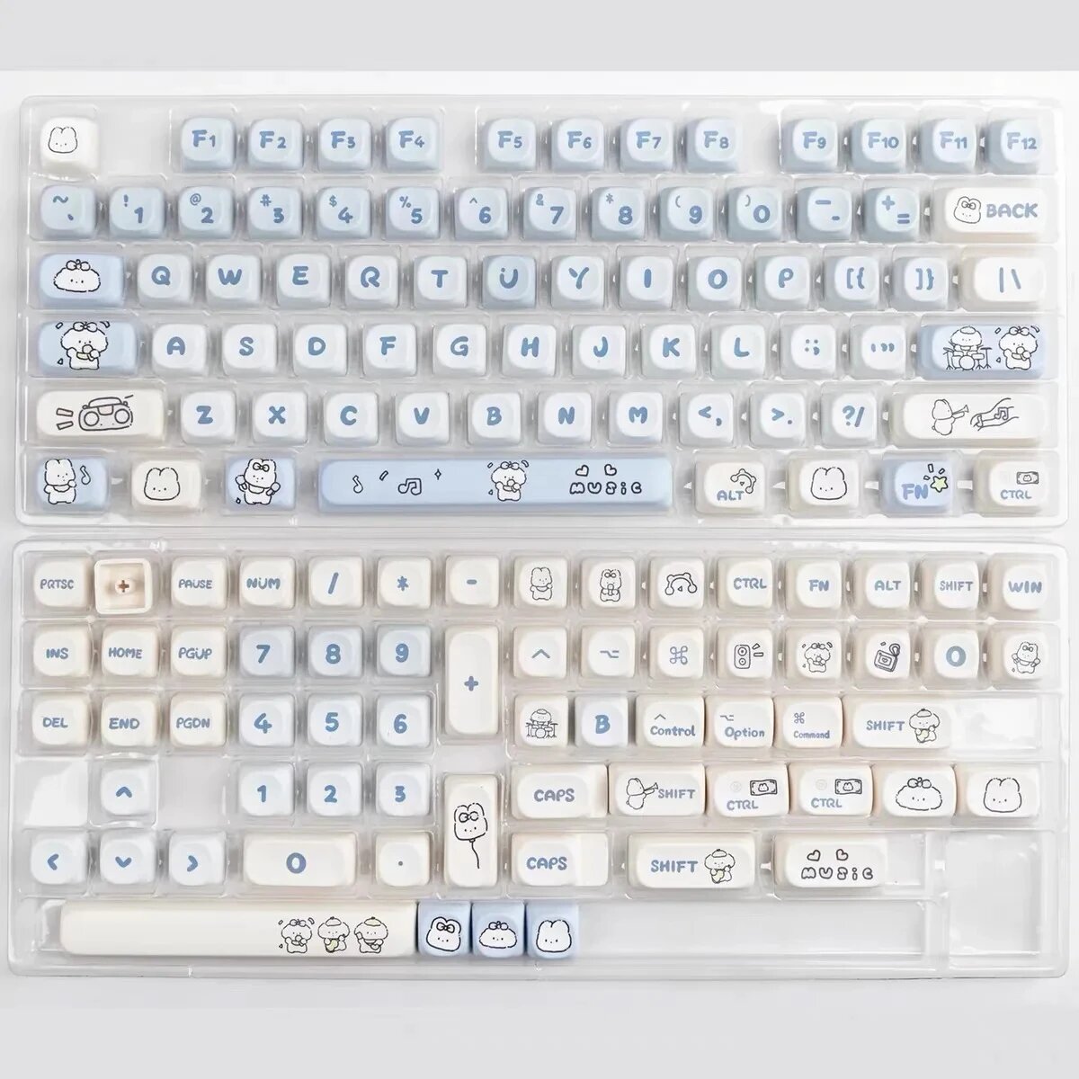 MAIMOOO MOA Keycap синий кролик, 136 клавиш, ONLY keycap A