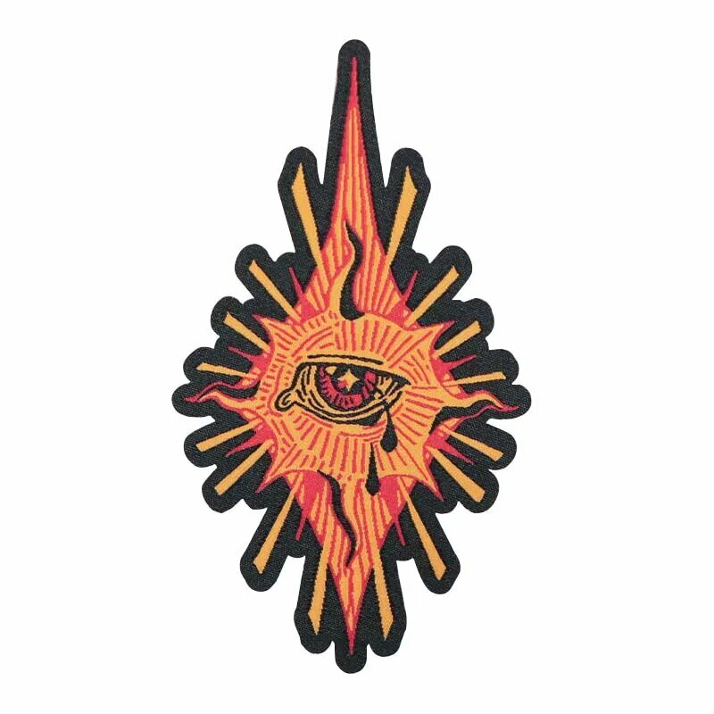1 Шт. Термоклеевая Вышитая Нашивка-этикетка Mystery Flame Для Декора Одежды Своими Руками, Подходит Для Шапок, Сумок, Курток