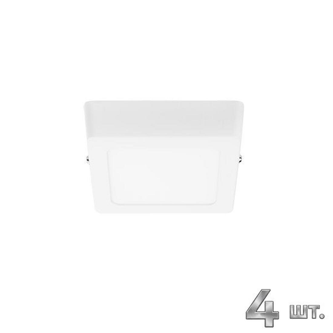 Светильник потолочный светодиодный накладной Lightstar ZOCCO 324062, 3000K, 6W, квадратный, белый, комплект 4 шт.