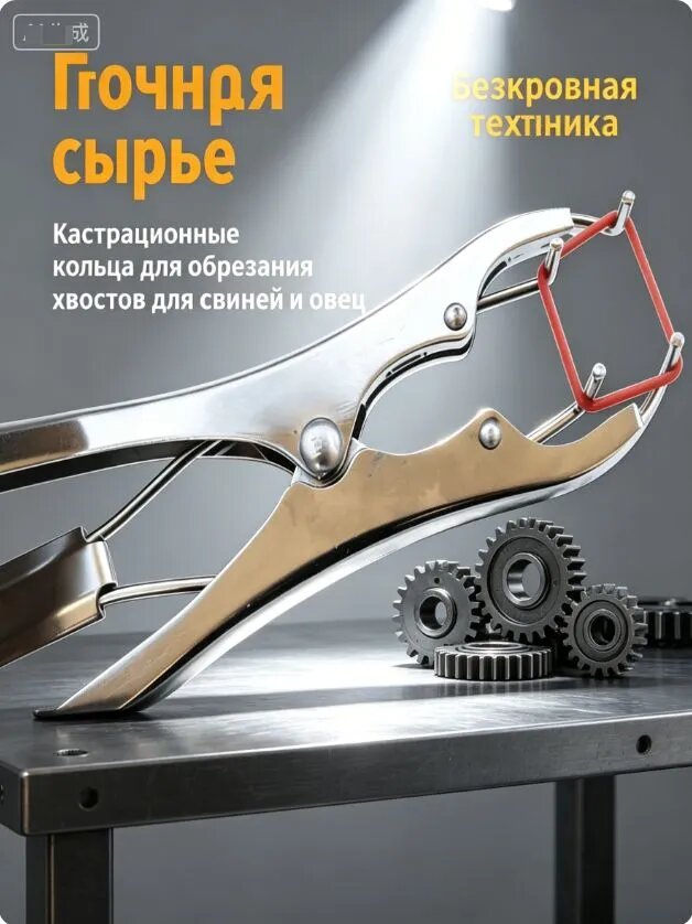 Щипцы натяжные для кастрации овец и коз, ручной эластратор для бескровной кастрации, профессиональный инструмент для фермы