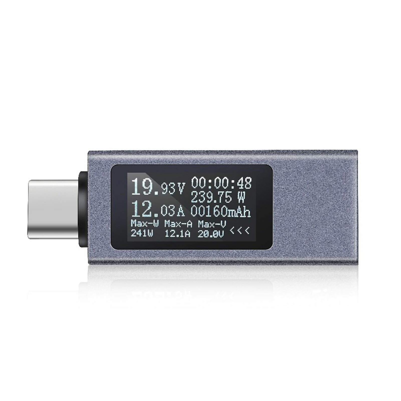 Тестер зарядки сотового телефона Type-C, вольтметр постоянного тока PD, измеритель мощности, корпус из алюминиевого сплава, поддержка напряжения 4 30 В, поддержка тока 0 12 А, тест быстрой зарядки,