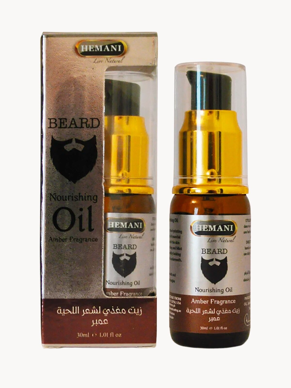 Масло по уходу за бородой Hemani, 30 мл, содержит натуральные масла
