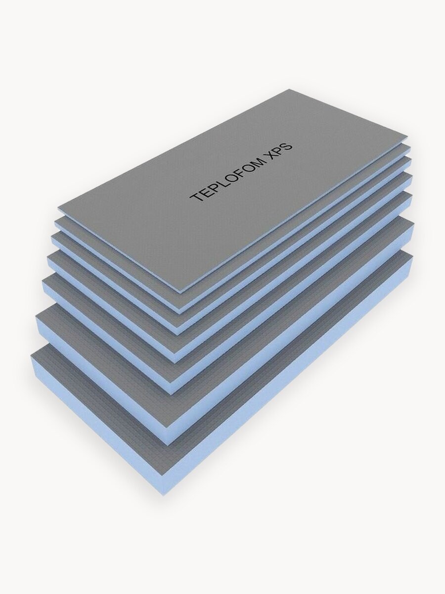 Теплоизоляционная панель 2шт. TEPLOFOM+10 XPS-01 600x600x10мм (односторонний слой)