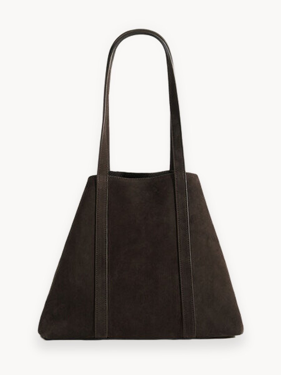 Сумка шоппер Maison David, фактура бархатистая, Шоколадный