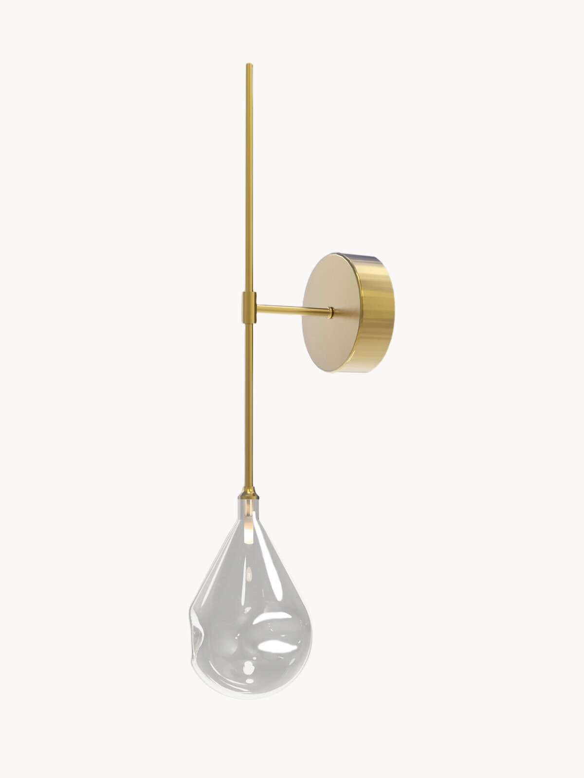 Бра / Настенный светильник со стеклянным плафоном Eurosvet Birne 201002, G4, 3 Вт, латунь, IP20