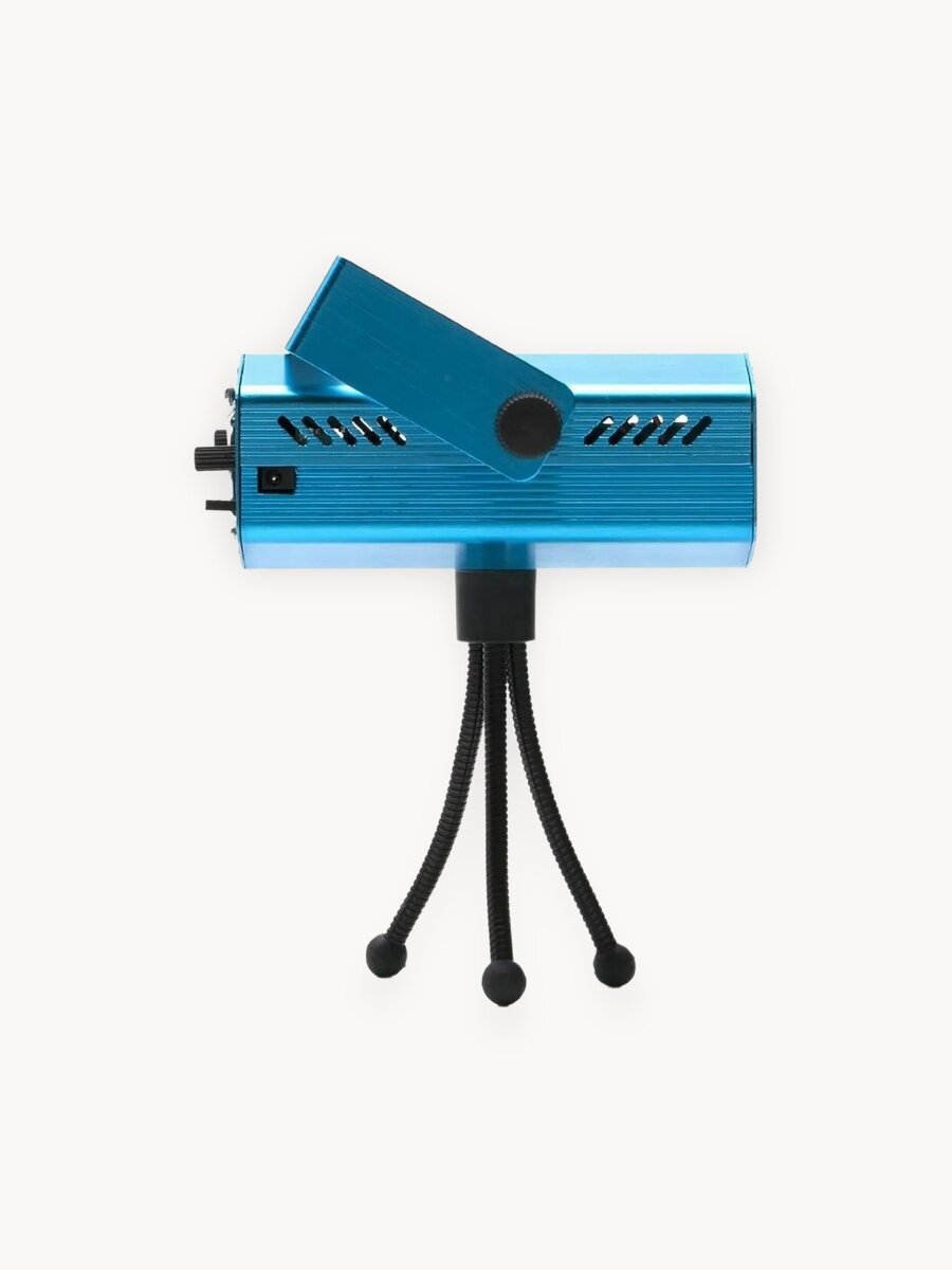 Лазерный проектор MINI Laser Stage Lighting / Портативный лазерный проектор с эффектом светомузыки для дома / Светодиодный лазерный проектор праздничный / Светомузыка / Новогодний лазерный проектор для дачи и офиса / Проектор для детской комнаты