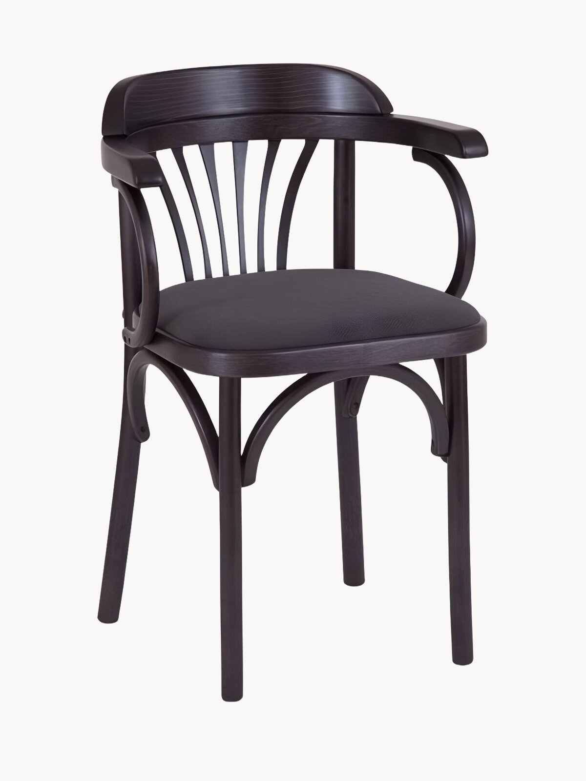 Стул Венский Red Black венге, дерево и ткань, мягкое сиденье, с подлокотниками