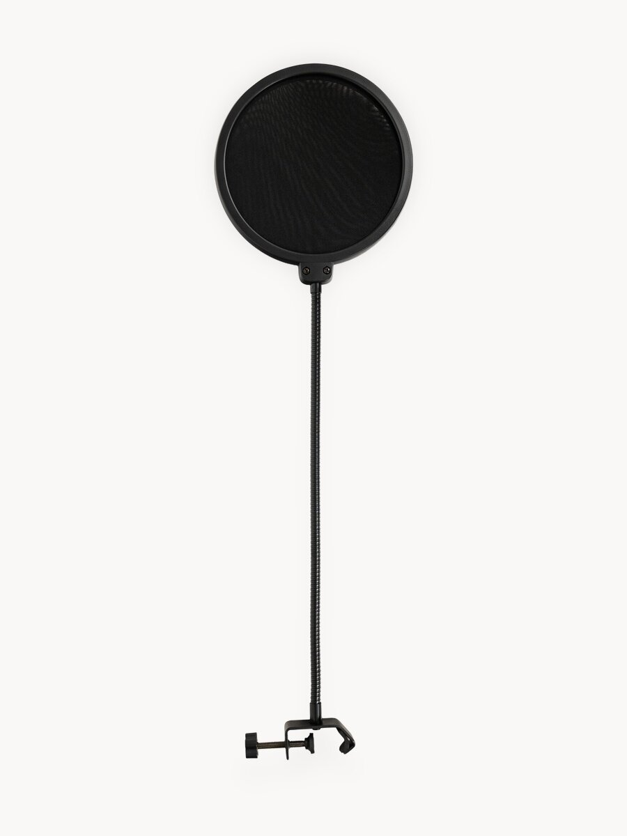 Поп-фильтр ROCKDALE "T3", черный, нейлон, струбцина, гусиная шея, 37см