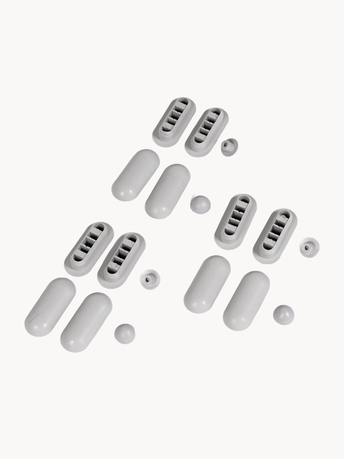 Комплект амортизаторов AGO.01 + AGI.02 серые (3шт) для сиденья крышки унитаза