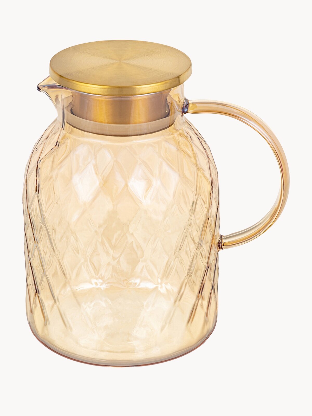 Кувшин, чайник заварочный 1,8 л Elan Gallery Crystal glass с метал. крышкой с фильтром и прокладкой, ионное покрытие