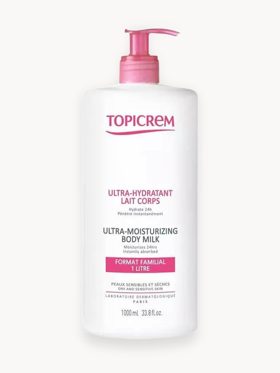Ультра-увлажняющее молочко для тела 1000 мл, Topicrem