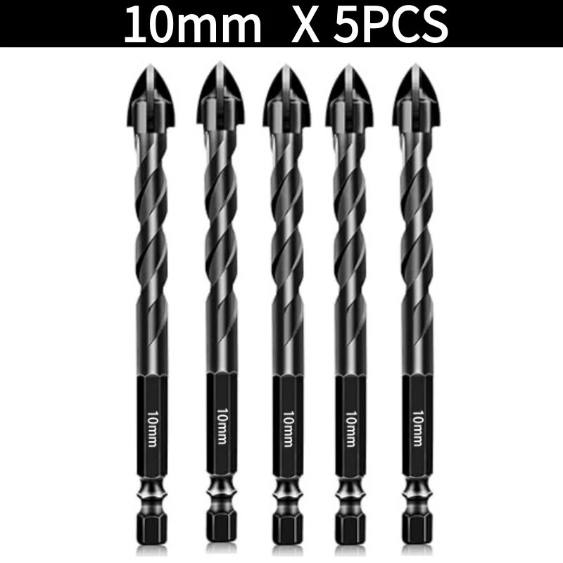 7/5 Шт, Набор Сверл По Камню Из Быстрорежущей Стали, 3-12 Мм Для Бетона, Кирпича, Пластиковой Стеклянной Плитки