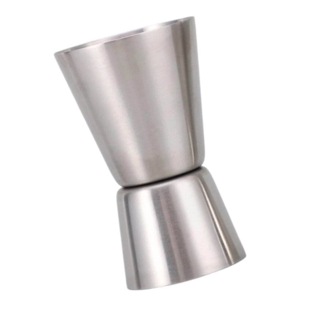 Мерный стаканчик с двойной головкой из нержавеющей стали с прямым обжатием краев 15-30 мл- прямой мерный стаканчик 15/30