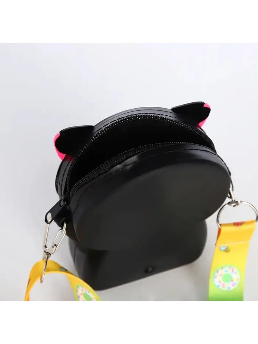 Детская сумка с поп ит и котом, черная