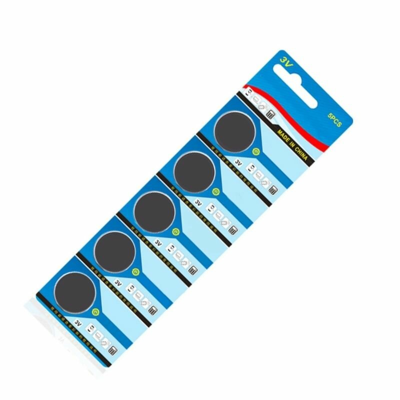 5 Кнопочных батареек CR1620 электронные 3V