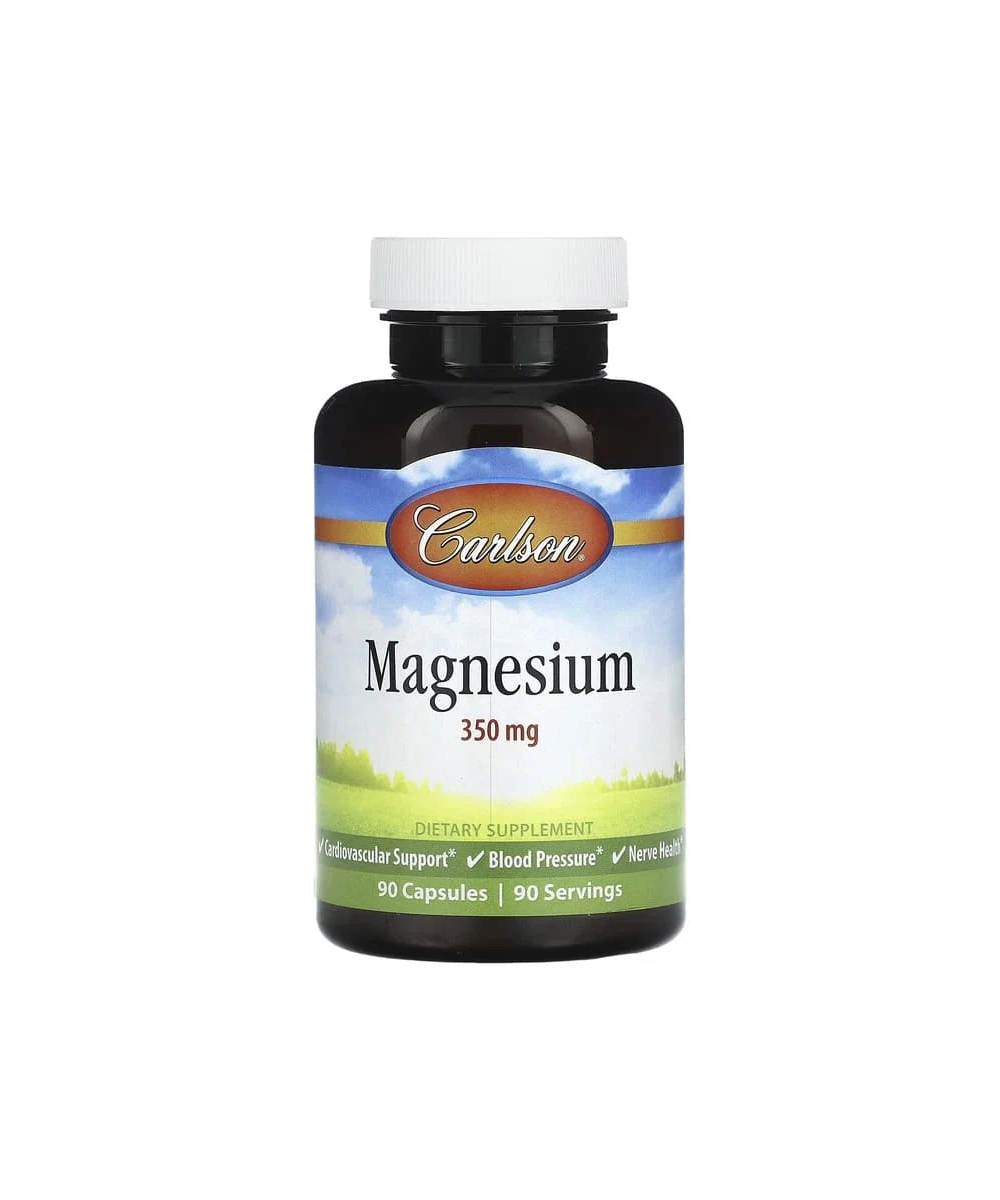 Carlson Magnesium, Магний 350 мг 90 капсул, для нервной системы