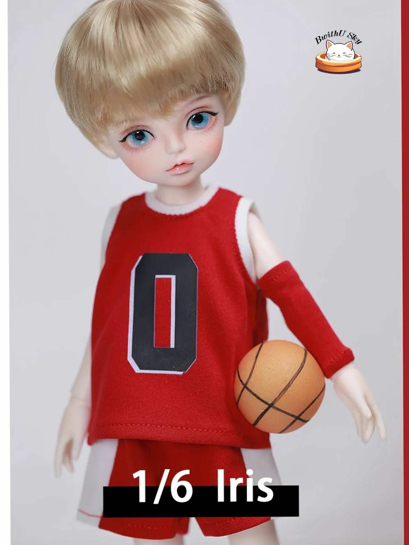 BwithU 1/6 BJD Кукла Iris в красной баскетбольной футболке Популярный в коллективе!