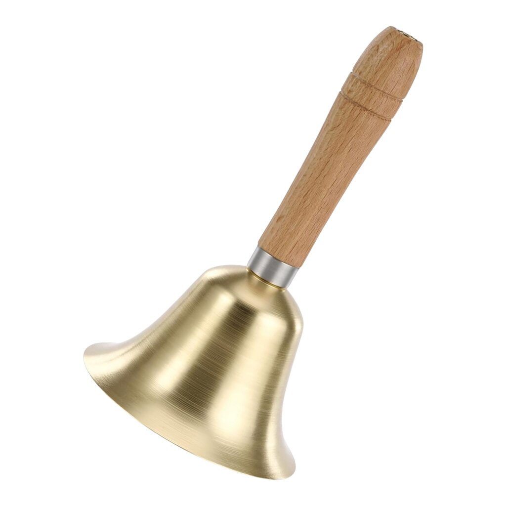 Колокольчик с деревянной ручкой, медный колокольчик, колокольчик вызова-маленький