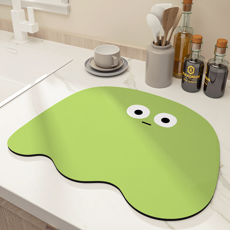 Кухонный коврик для сушки посуды, коврик для тарелок, милый поднос, нескользящий коврик для барной стойки, коврик для сушки, коврик для обеденного стола, впитывающий коврик