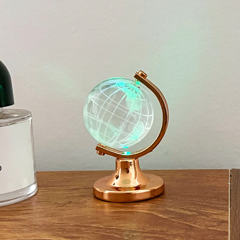 Минималистичный стиль INS, мини-глобус, девичий креативный настольный орнамент, прозрачное украшение для стола, новогодний подарок