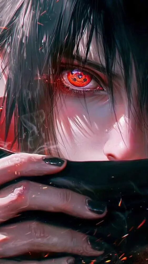 Алмазная Картина "Наруто Итачи Арт Аниме" 5D Круглый Бриллиант 40х50 См.