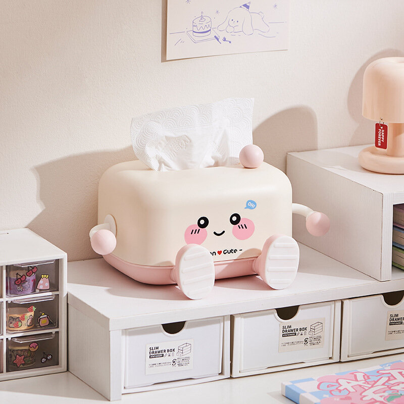 Коробка для салфеток, высокая эстетика, милая домашняя коробка для салфеток, креативная кремовая коробка для салфеток на столе в гостиной, коробка для хранения