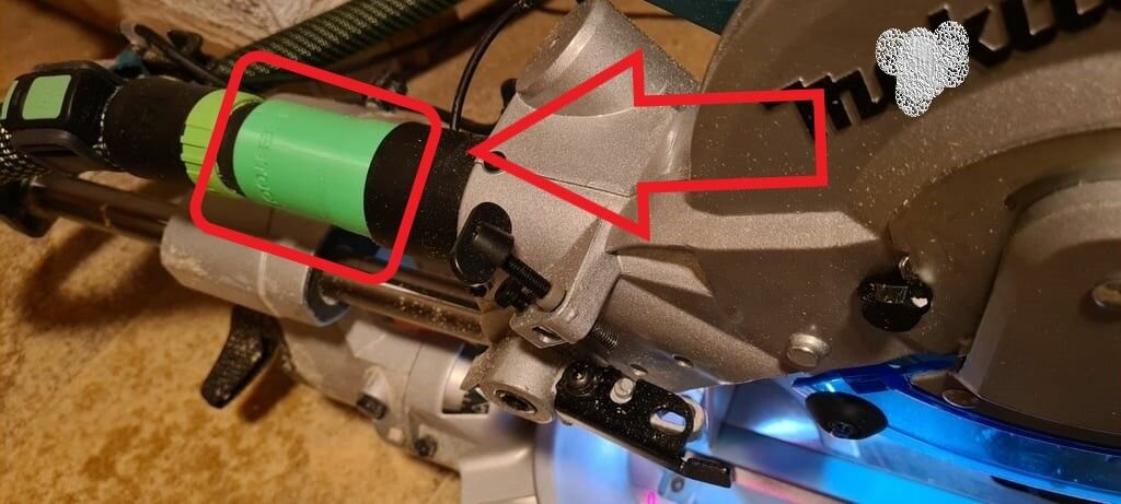 Переходник пылеотвода на пилу Makta LS0815FL к пылесосу Festool