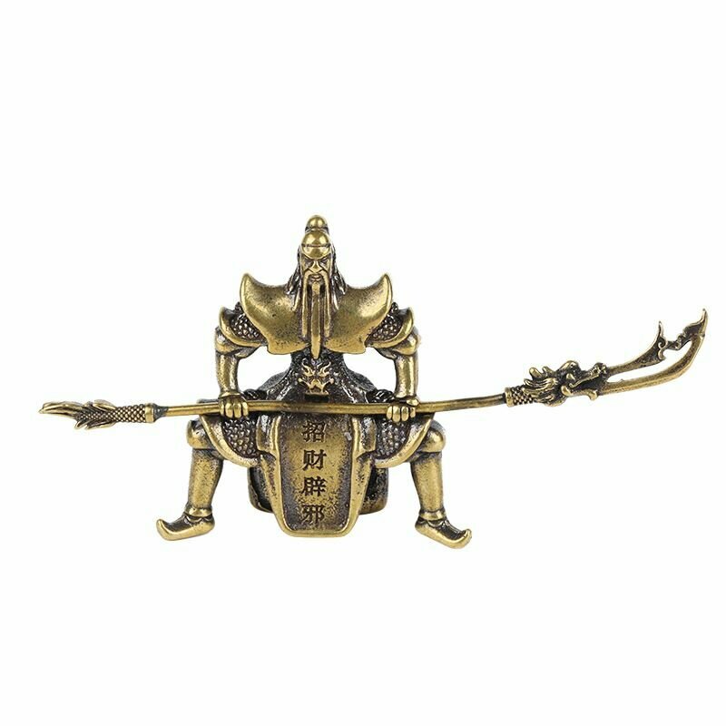 Статуэтка Воин Гуань Гун, фен-шуй, Бронза, (5*9,3 см. Китай)-.