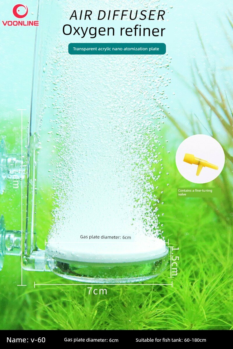 Диффузор воздуха Woweilang для аквариума, кислородный камень, аксессуары для аквариумного компрессора, нано-распылитель