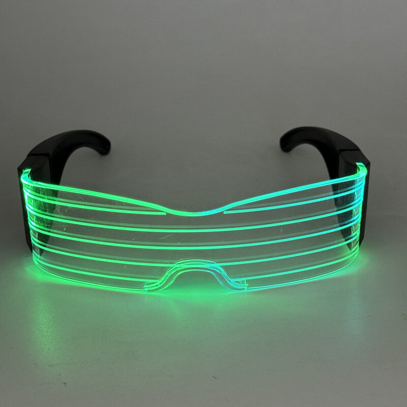 Оптовая продажа складных цветных светящихся очков из акрила в техно-стиле для баров, музыкальных фестивалей и дискотек