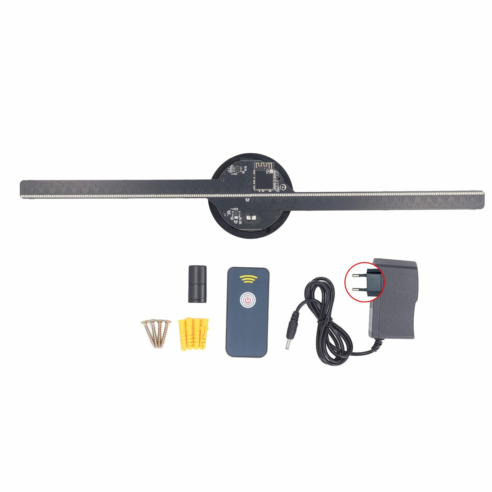 3D голо-вентилятор 42см, 2 лопасти, 224 LED, Wi-Fi, пульт ДУ