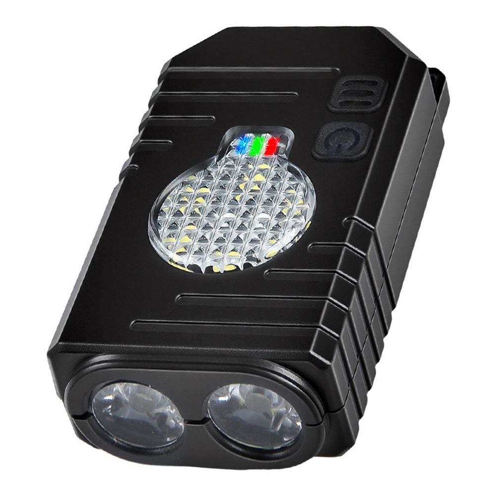 Уличный фонарик, красный + синий свет, с зажимом