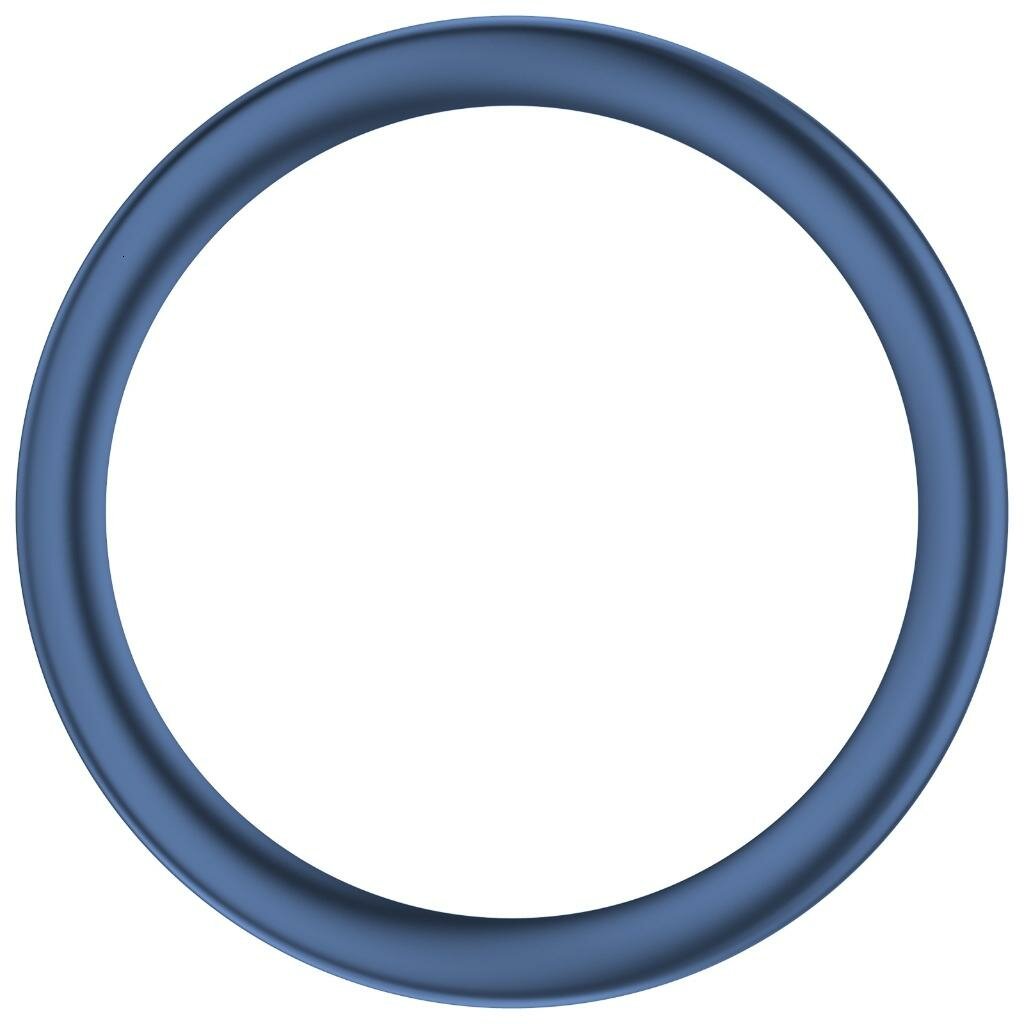 Алюминиевый корпус для смарт-часов CMF Watch P2 с защитной пленкой, Синий - Закругленные углы