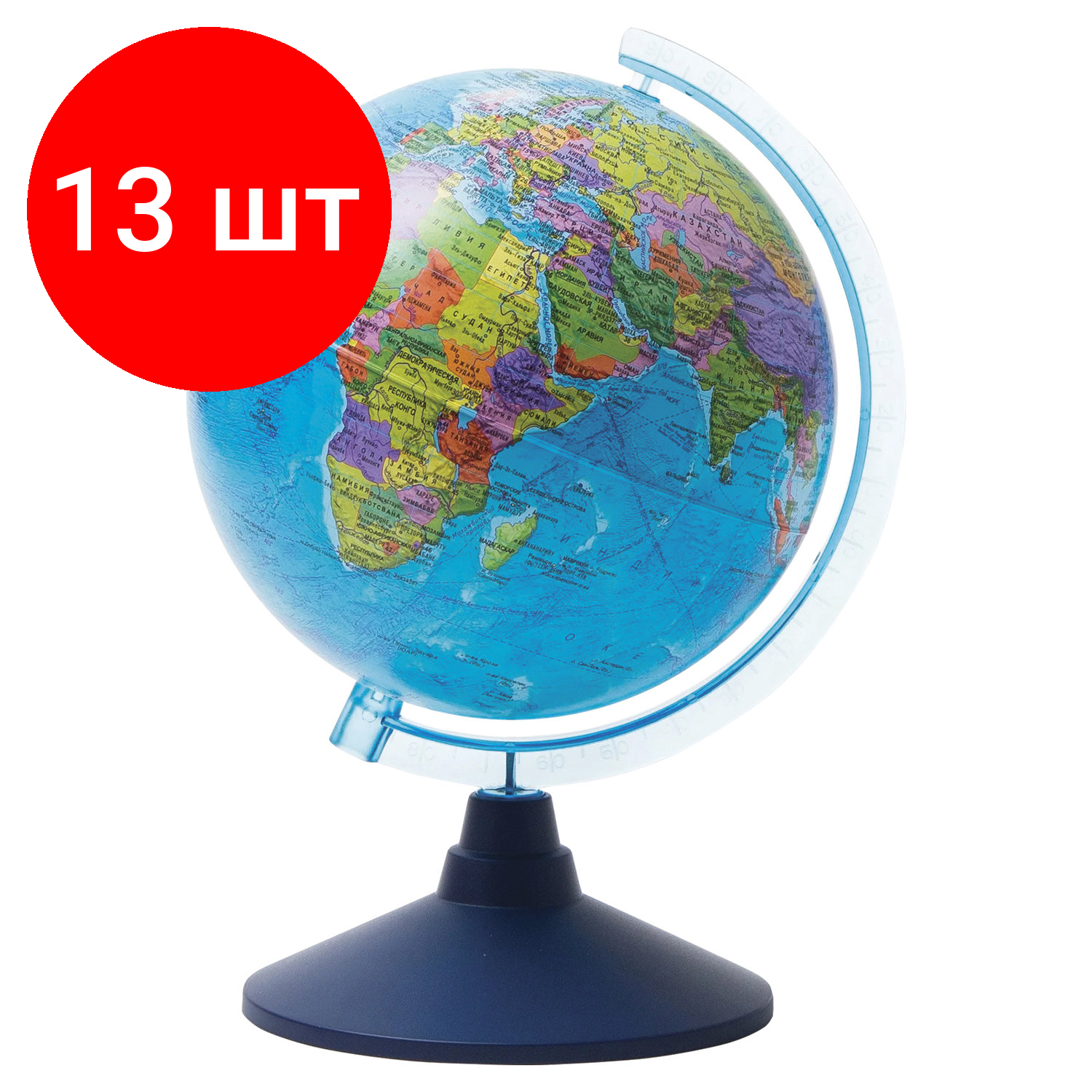 Комплект 13 шт, Глобус политический GLOBEN "Классик Евро", диаметр 150 мм, Ке011500197