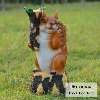 Наружный искусственный орнамент белки из смолы для сада и двора, маленькая скульптура животного, декор для сада и ландшафта, маленький элемент