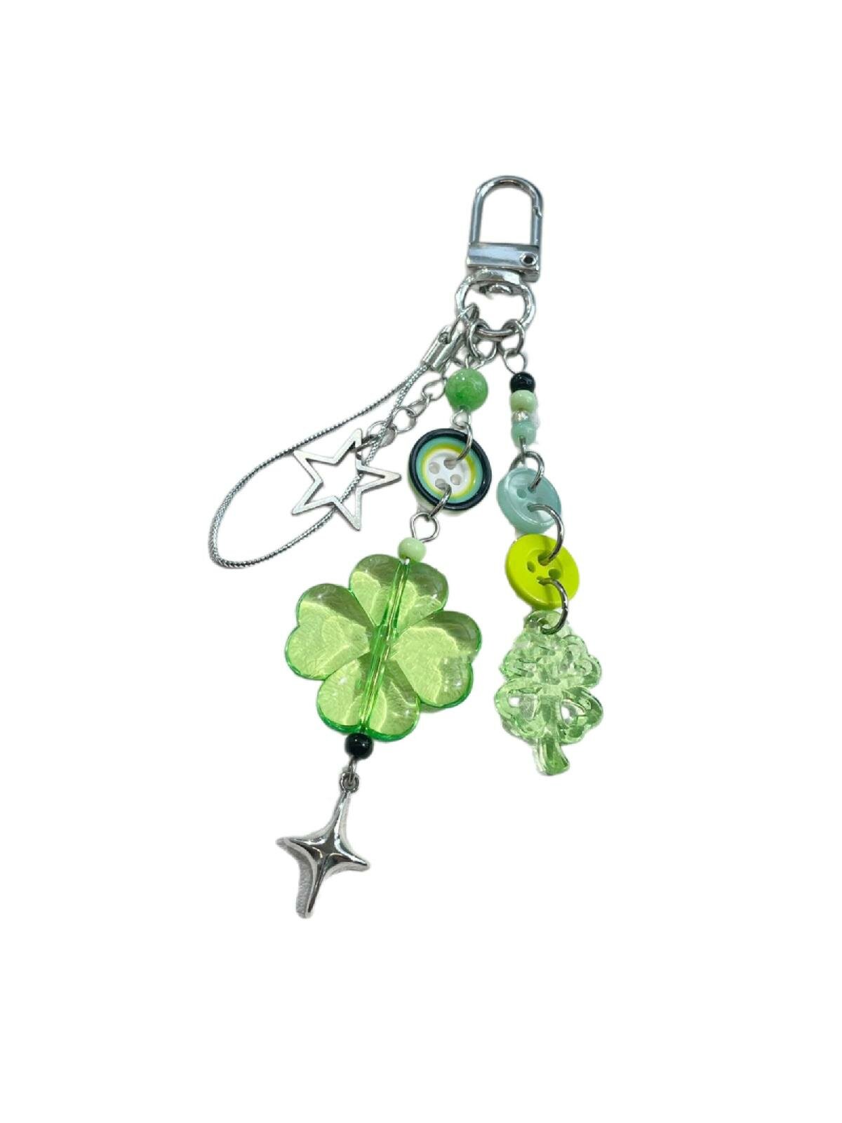 Ручной Работы Из Бисера Телефона Цепи Бантом Четырехлистный Клевер Сотовый Телефон Шарм Брелок