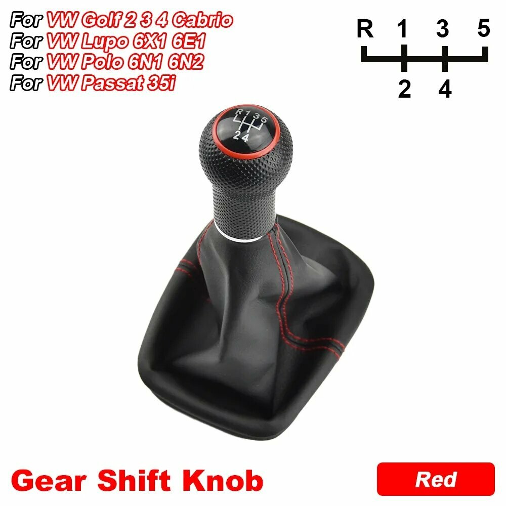 Кожаный чехол для рычага переключения передач подходит для Volkswagen Golf 1 2 и 3 поколений, Lupo 6X1 Polo и Passat.