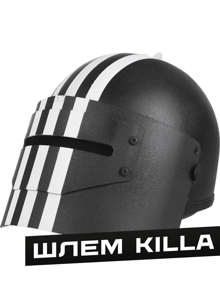 Тактические очки Шлем Killa Маска-1Щ страйкбольный черный с полосами