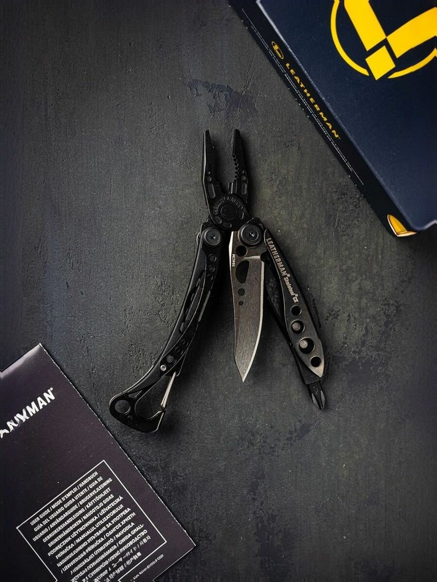 Мультитул Leatherman Skeletool CX Onyx 833131, 7 функций, черный матовый
