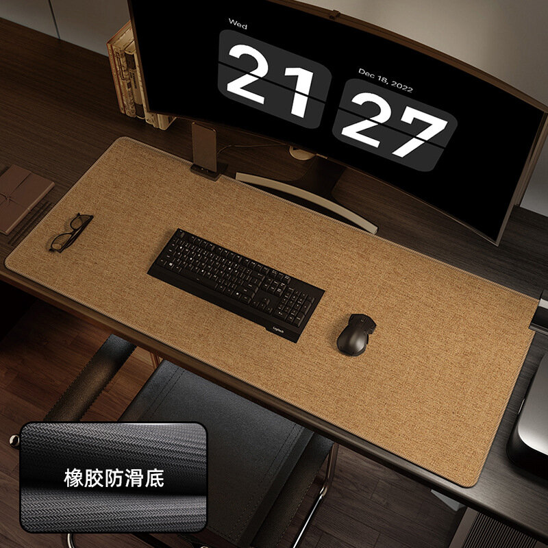 Хлопковая льняная коврик для стола, большой стандартный коврик для компьютера, льняной большой офисный коврик, домашний письменный коврик