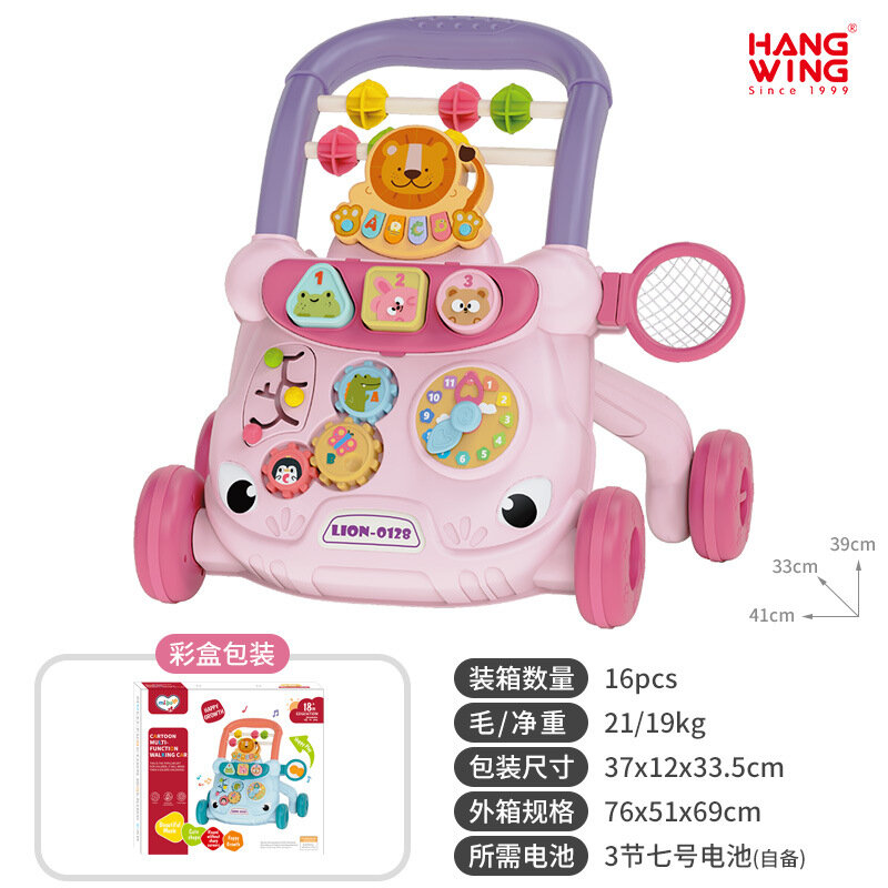 Кросс-бордерный популярный детский ходунок, музыкальный скользящий ходунок для детей, анти-переворот, многофункциональный ручной ходунок