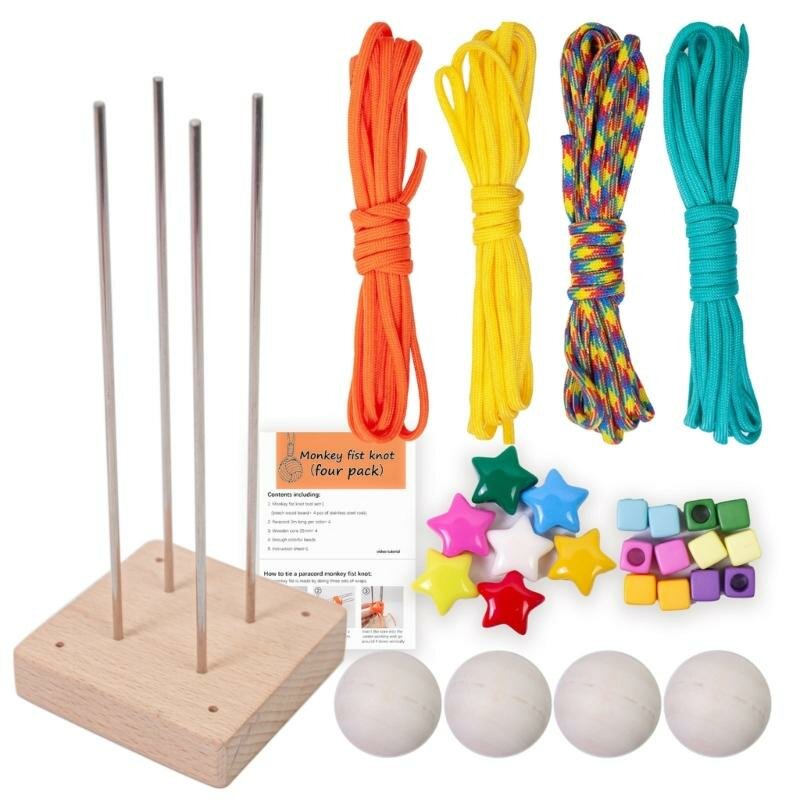 Набор для изготовления обезьяньего кулака из паракорда, Комбинация 4