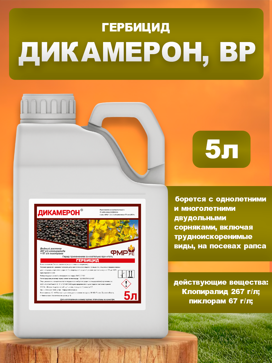 Дикамерон, ВР 10л, системный послевсходовый гербицид для рапса