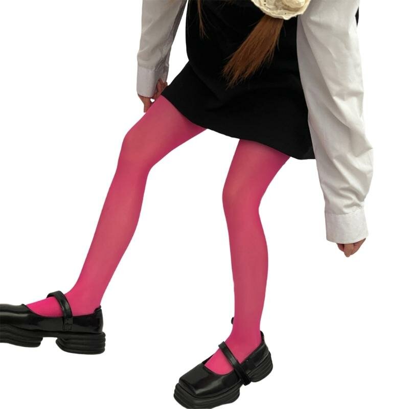 Женские полупрозрачные разноцветные колготки, розово-красный