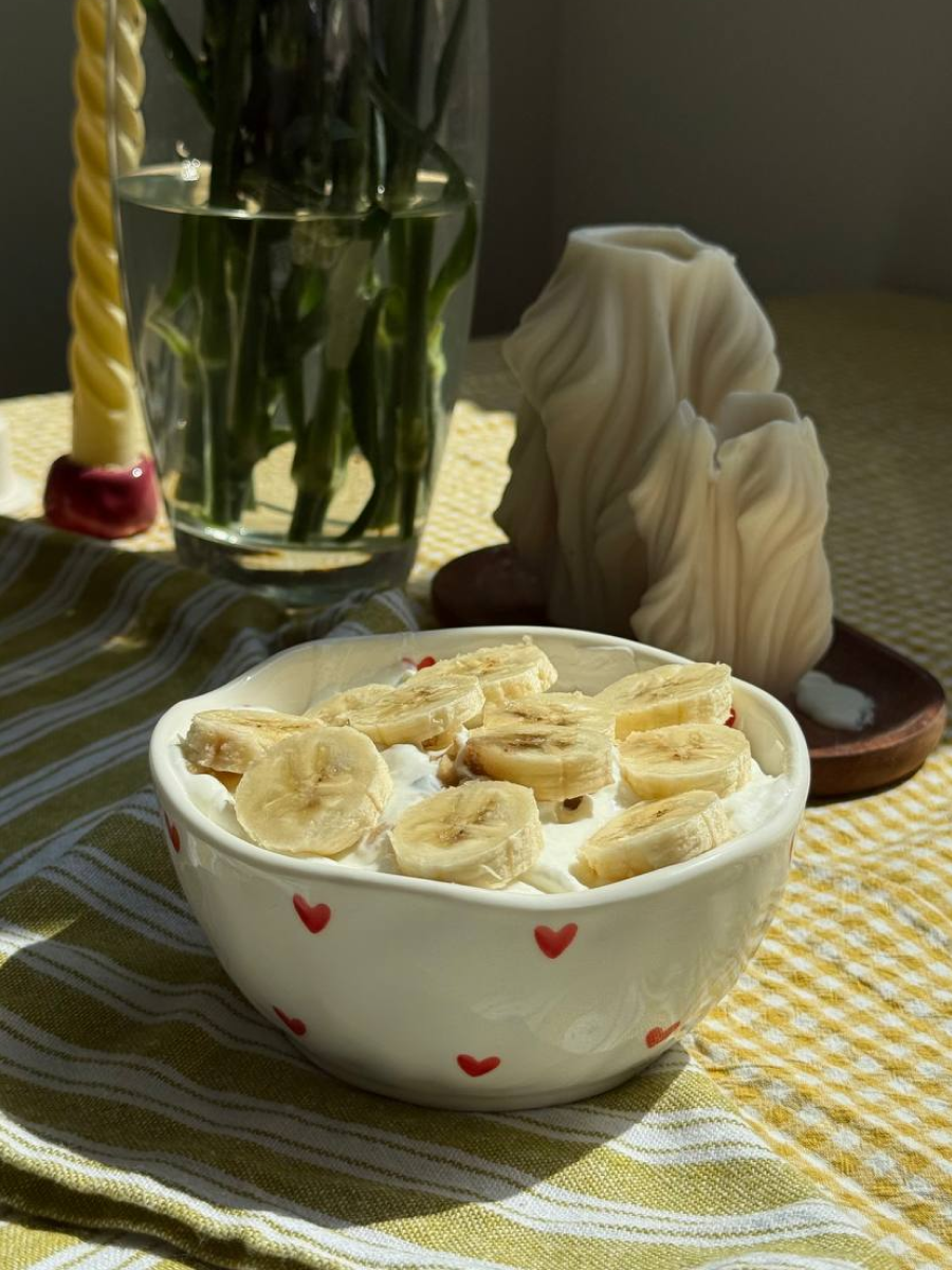 Тарелка DB HOMME "Красные Сердца", керамика, бело-красная, 500мл