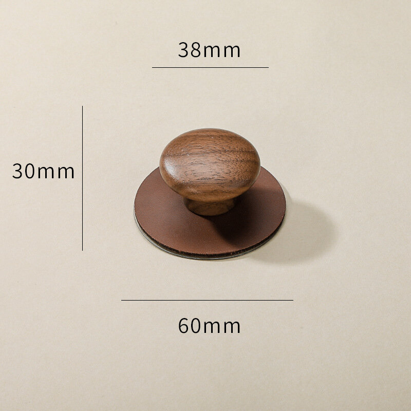 Ручка без сверления для детской комнаты, шкафа, ящика, креативная ручка для дверцы шкафа из массива дерева