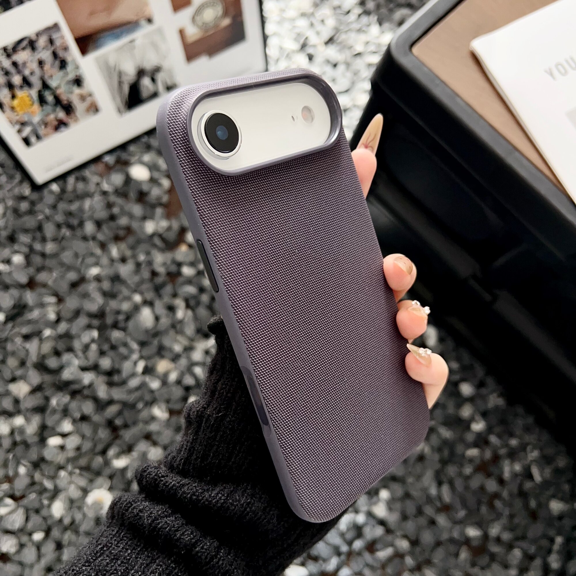 Чехол для Apple iPhone 17 Air / Айфон 17 Air, soft touch, чехол-кардиомонитор, искусственная кожа, поликарбонат (PC), защита камеры, ударопрочный, усиленные углы, Apple, Apple iPhone 17 Air , purple,